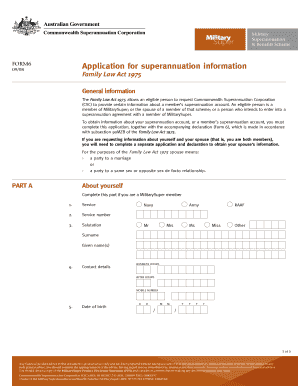 Fillable Online Application for superannuation information. Application ...