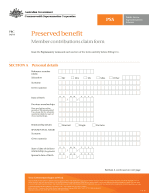 Fillable Online pss gov Preserved benefit Fax Email Print - pdfFiller