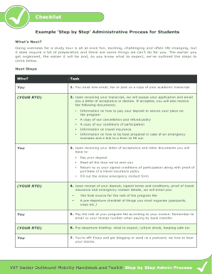 Fillable Online Example Step by Step Administrative Process for ...
