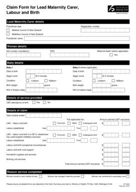 Maternity Claim Form - Fill Online, Printable, Fillable, Blank | pdfFiller