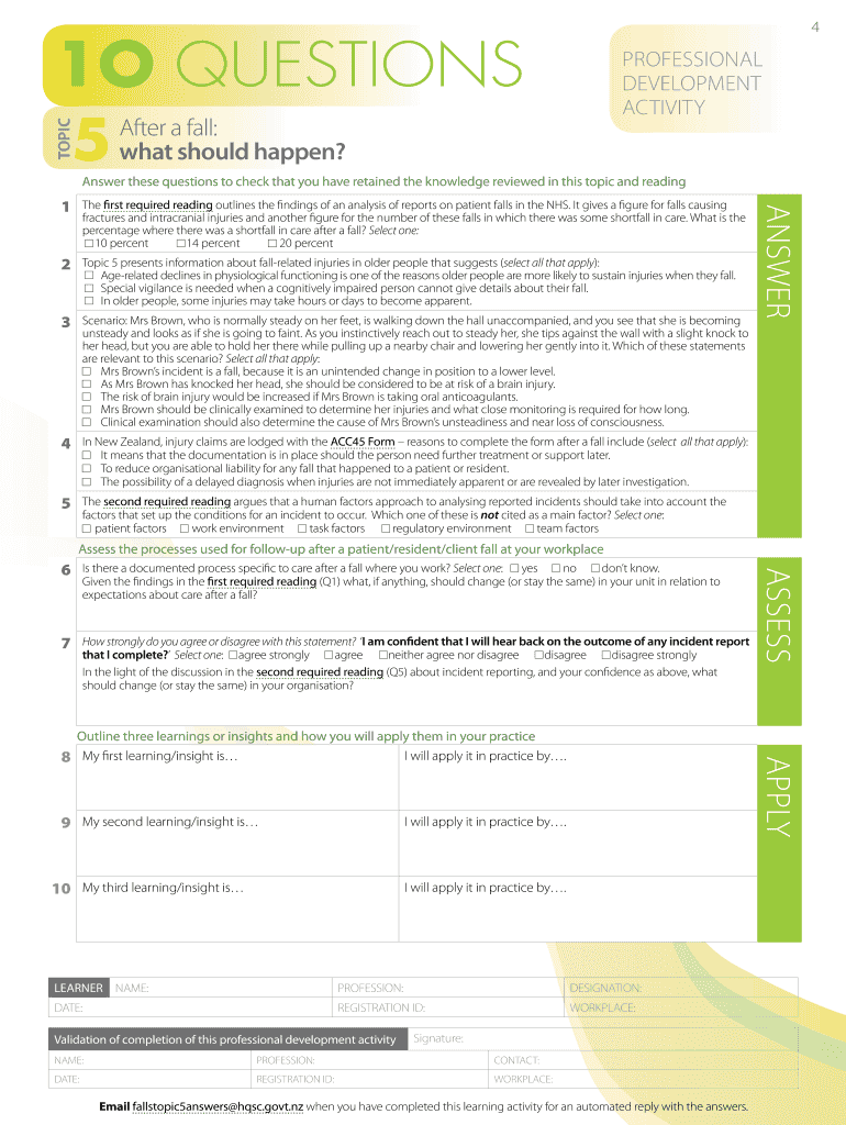 Fillable Online hqsc govt After a fall Fax Email Print - pdfFiller