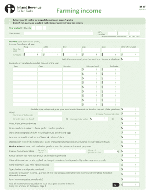 Fillable Online ird govt Farming income - Inland Revenue - Te Tari ...