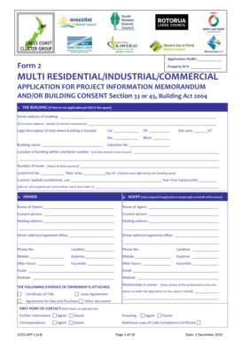 Fillable Online APPLICATION FOR PROJECT INFORMATION MEMORANDUM Fax Email Print - pdfFiller
