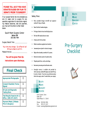 Fillable Online plasticsurgerymd PRE-SURGERY FLYER- SMSC - Eduardo ...