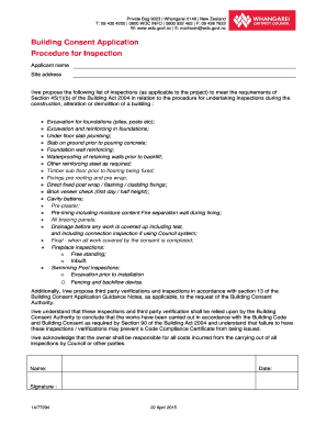 Fillable Online wdc govt Building Consent Application - Procedure for ...