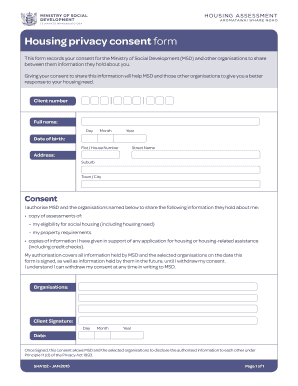 Housing Privacy Consent Form - Fill Online, Printable, Fillable, Blank ...