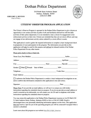 Fillable Online dothan Dothan Police Department Fax Email Print - pdfFiller