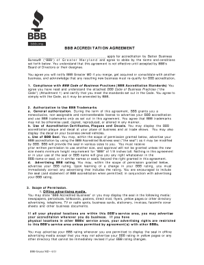 Fillable Online bbb BBBAccredAgreeApr21.doc Fax Email Print - pdfFiller