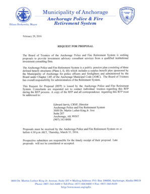 Fillable Online muni Cover Letter to Accompany the RFP Requests 2 - muni Fax Email Print - pdfFiller