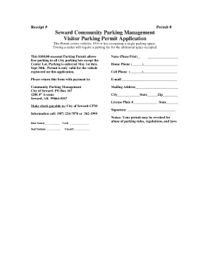 Fillable Online cityofseward Receipt Permit - Seward - cityofseward Fax ...