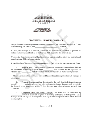 Fillable Online ATTACHMENT 3 SAMPLE CONTRACT - Petersburg Fax Email ...