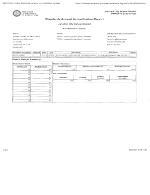 Fillable Online Standards Annual Accreditation Report Fax Email Print ...