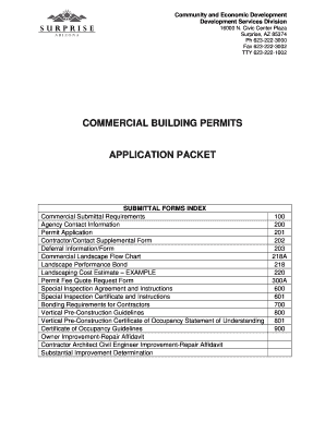Fillable Online COMMERCIAL BUILDING PERMITS APPLICATION PACKET Fax Email Print - pdfFiller