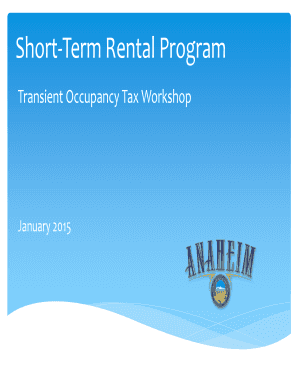 Fillable Online Short-Term Rental Program Fax Email Print - pdfFiller