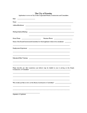 Fillable Online brawley-ca Board-Commission Application-Formdoc Fax ...
