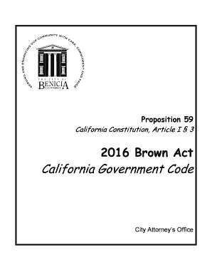 Fillable Online ci benicia ca California Government Code ...