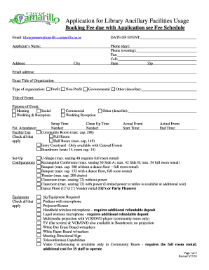 Fillable Online ci camarillo ca Application for Library Ancillary Facilities Usage Fax Email ...