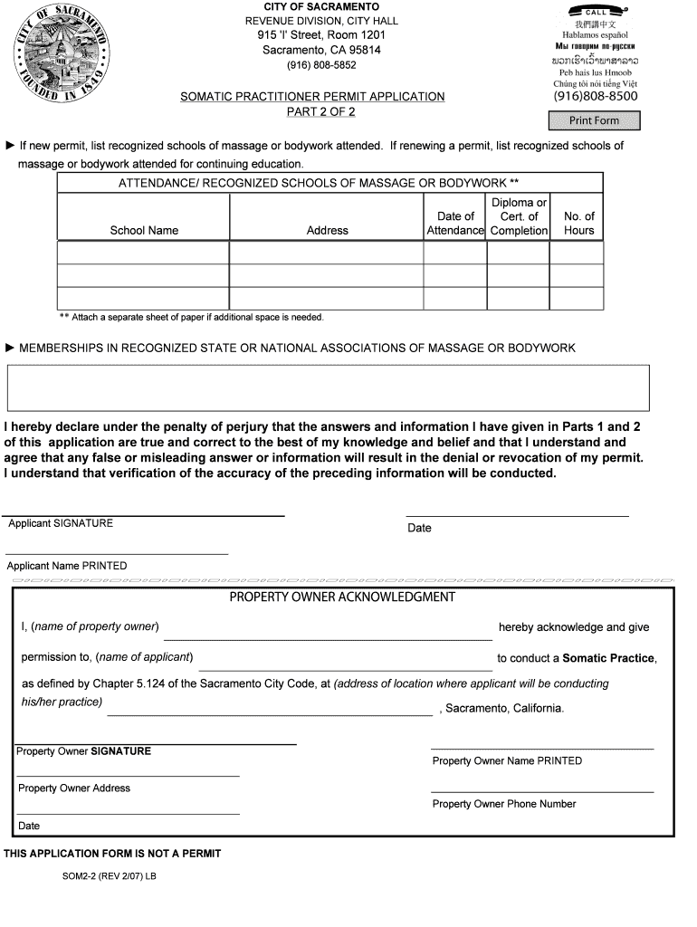 Fillable Online cityofsacramento PROPERTY OWNER ACKNOWLEDGMENT Fax ...
