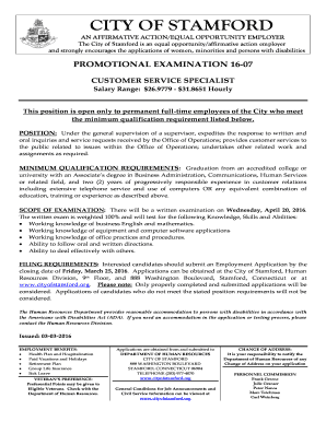 Fillable Online PROMOTIONAL EXAMINATION 1607 Fax Email Print - pdfFiller
