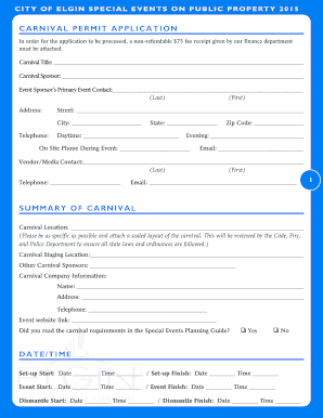 Fillable Online cityofelgin CARNIVAL PERMIT APPLICATION - Elgin ...