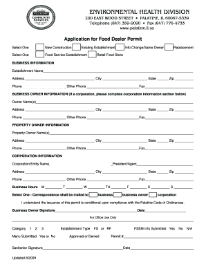 Fillable Online Application For Food Dealer Permit with CS logodoc Fax ...