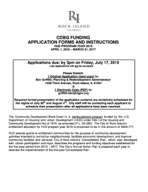 Fillable Online CDBG FUNDING APPLICATION FORMS AND INSTRUCTIONS Fax ...
