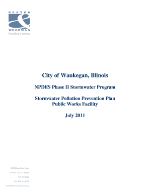 Fillable Online NPDES Phase II Stormwater Program Stormwater Pollution ...