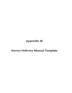 Fillable Online Service Delivery Manual Template Fax Email Print ...