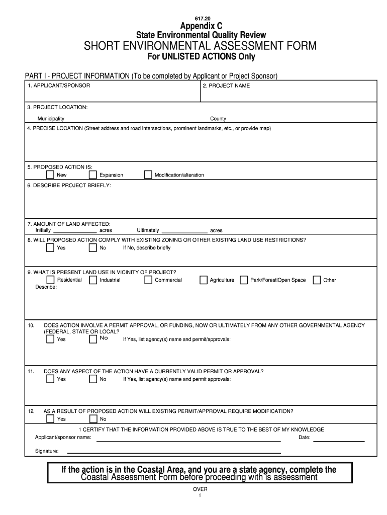 Fillable Online milan-ny 61720 Appendix C State Environmental Quality ...