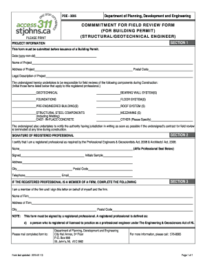Fillable Online Commitment for Field Review Form - stjohnsca Fax Email ...