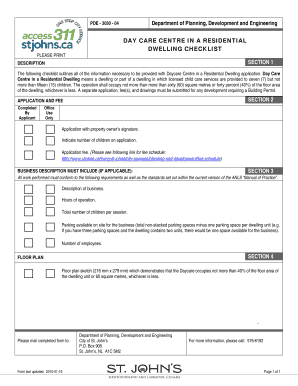 Fillable Online Day Care in a Residential Dwelling Checklist PDE-3030 ...