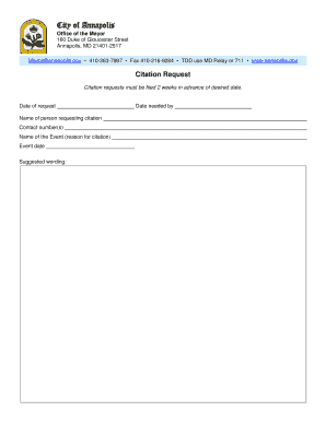 Fillable Online Request for Citation Fax Email Print - pdfFiller