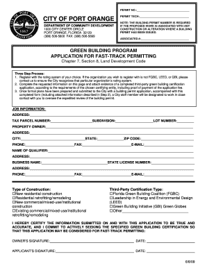 Fillable Online PERMIT NO CITY OF PORT ORANGE Fax Email Print - pdfFiller