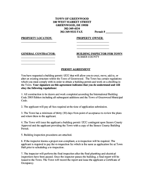 Fillable Online Permit Agreement Form Applicants Copy Permit Agreement ...