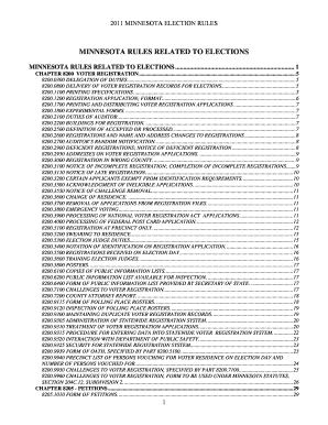 Fillable Online MINNESOTA RULES RELATED TO ELECTIONS Fax Email Print ...