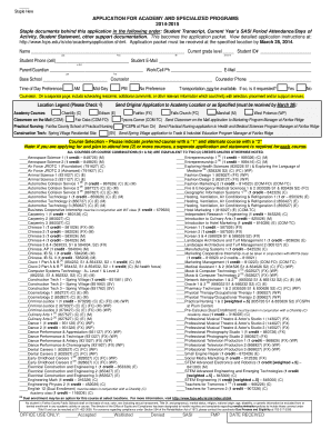 Fillable Online fcps Academy bApplicationb - Fairfax County Public Schools Fax Email Print ...