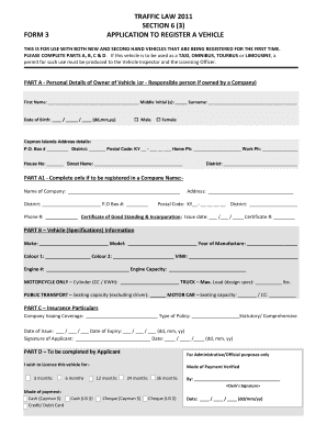 Fillable Online dvdl gov TRAFFIC LAW b2011b SECTION 6 3 FORM 3 ...