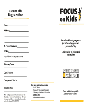 Fillable Online extension missouri Focus on Kids - extension missouri ...