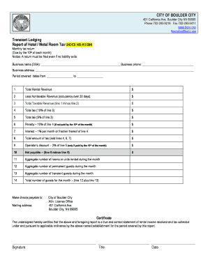 Fillable Online bcnv Room Tax Remittance form UNDER 100 ROOMS Fax Email ...