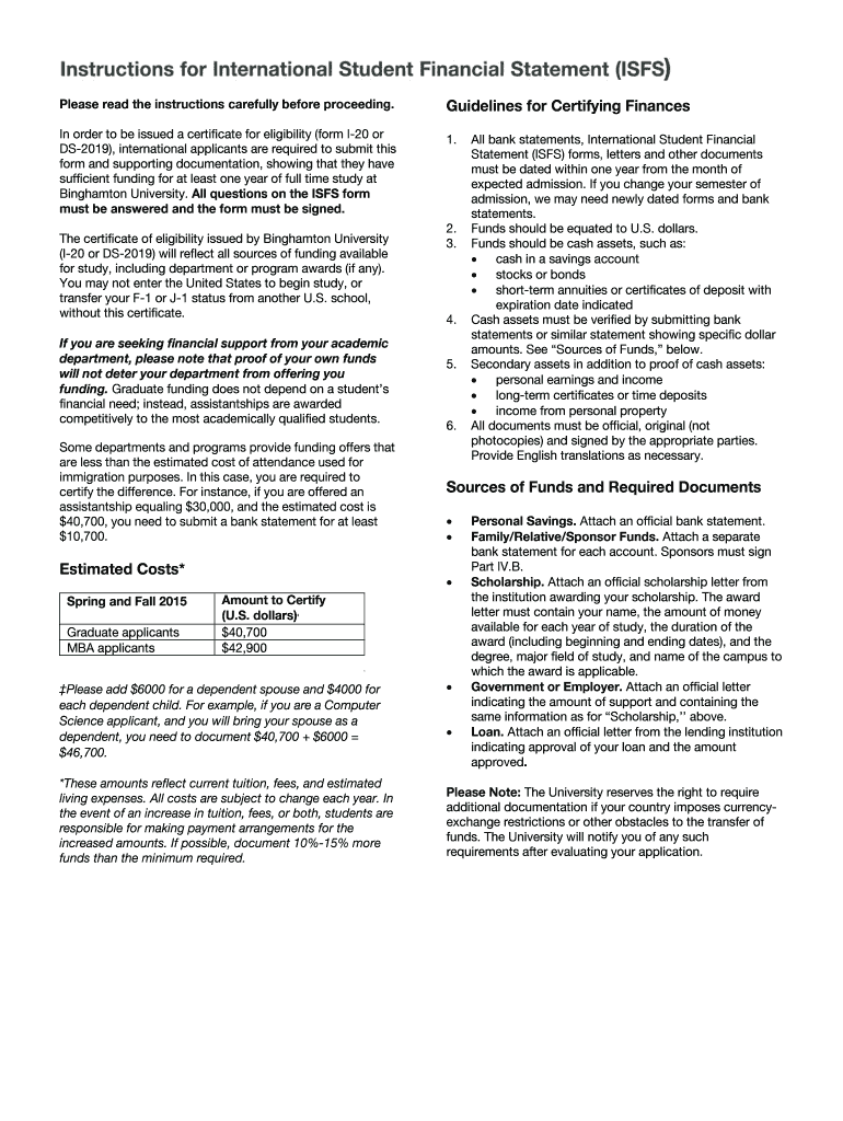 Fillable Online www2 binghamton Please read the instructions carefully ...