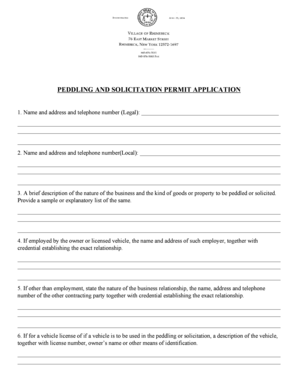 Fillable Online rhinebecknyvillage PEDDLING AND SOLICITATION PERMIT ...