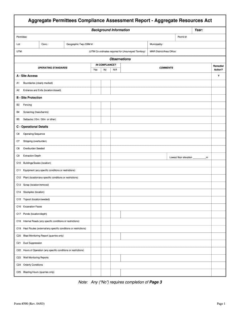 Fillable Online forms ssb gov on Aggregate bPermitteesb Compliance Assessment Report Fax Email ...