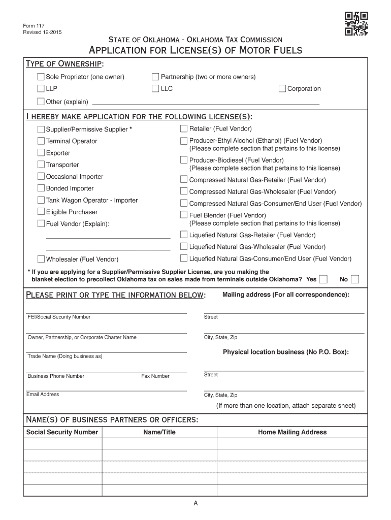 Fillable Online OklahOma RegistRatiOn Packet FOR mOtOR Fuel Fax Email ...