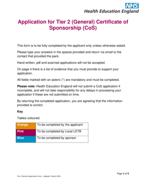 Fillable Online BApplicationb for Tier 2 - Yorkshire and Humber Deanery ...