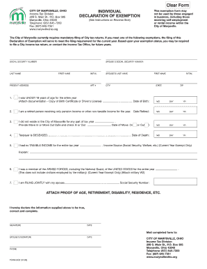 Fillable Online marysvilleohio INSTRUCTIONS FOR FORM DOE - Marysville ...