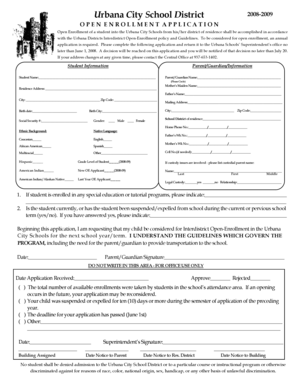 Fillable Online urbana k12 oh OE Form - 2008-09 - urbana k12 oh Fax Email Print - pdfFiller