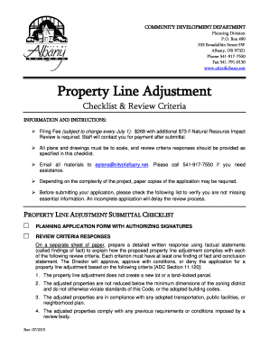 Fillable Online cityofalbany Property Line Adjustment - cityofalbanynet ...