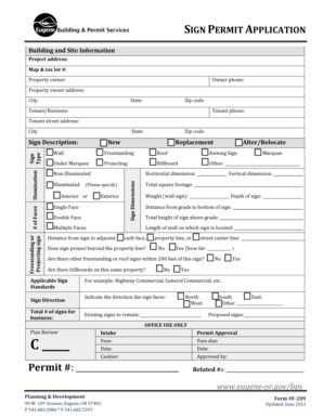 Fillable Online eugene-or Sign Permit Application - eugene-orgov Fax Email Print - pdfFiller