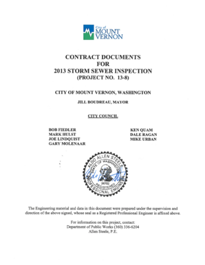Fillable Online 2013 STORM SEWER INSPECTION CONTRACTdoc Fax Email Print ...