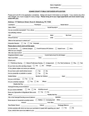 Fillable Online ADAMS COUNTY PUBLIC DEFENDER APPLICATION Fax Email ...